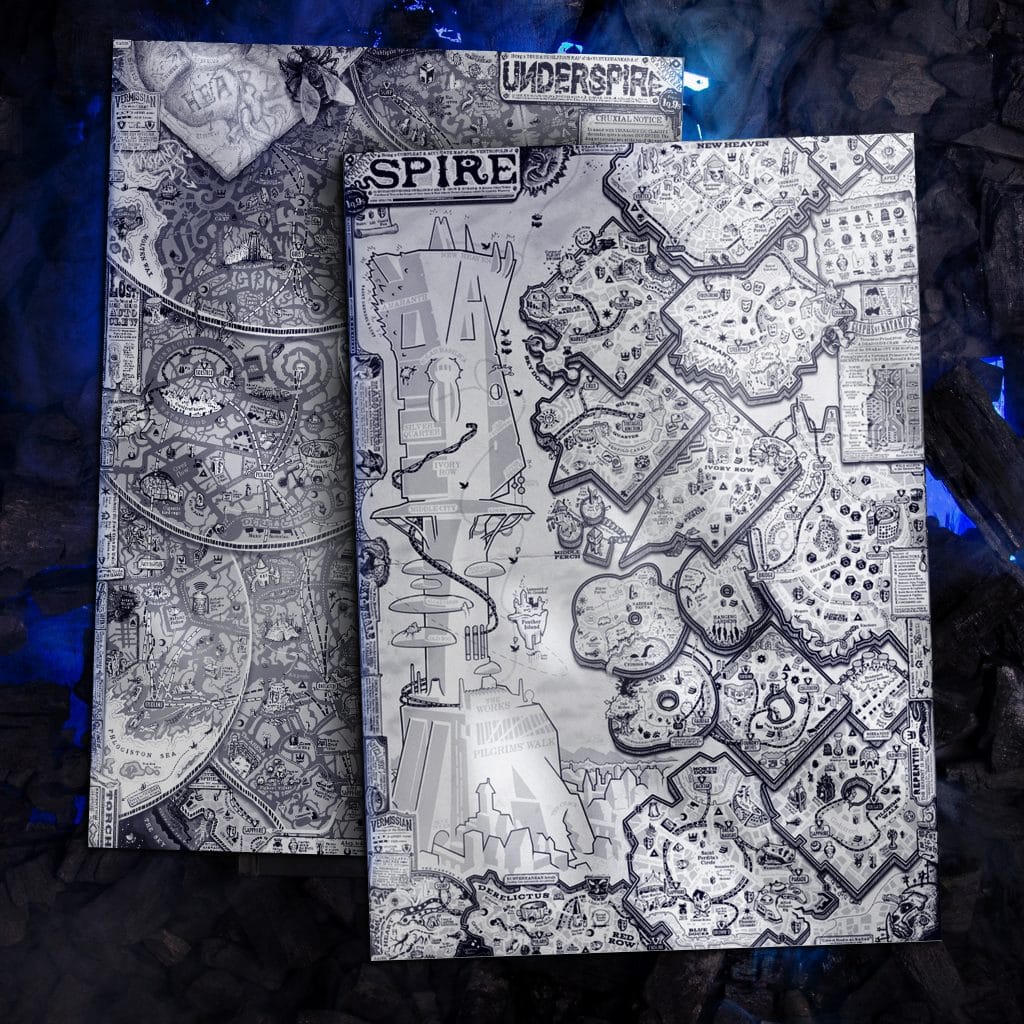 Spire and Underspire maps and prints - Rowan, Rook and Decard