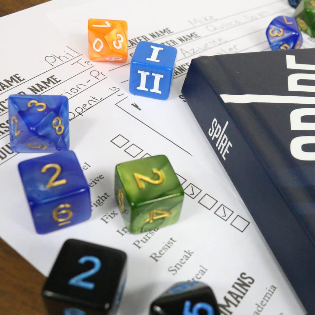 Spire Character Sheet - Rowan, Rook and Decard